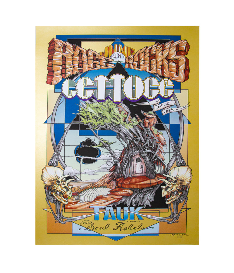 Lettuce Rage Rocks 2019 Poster (Gold) – Lettuce Merchandise